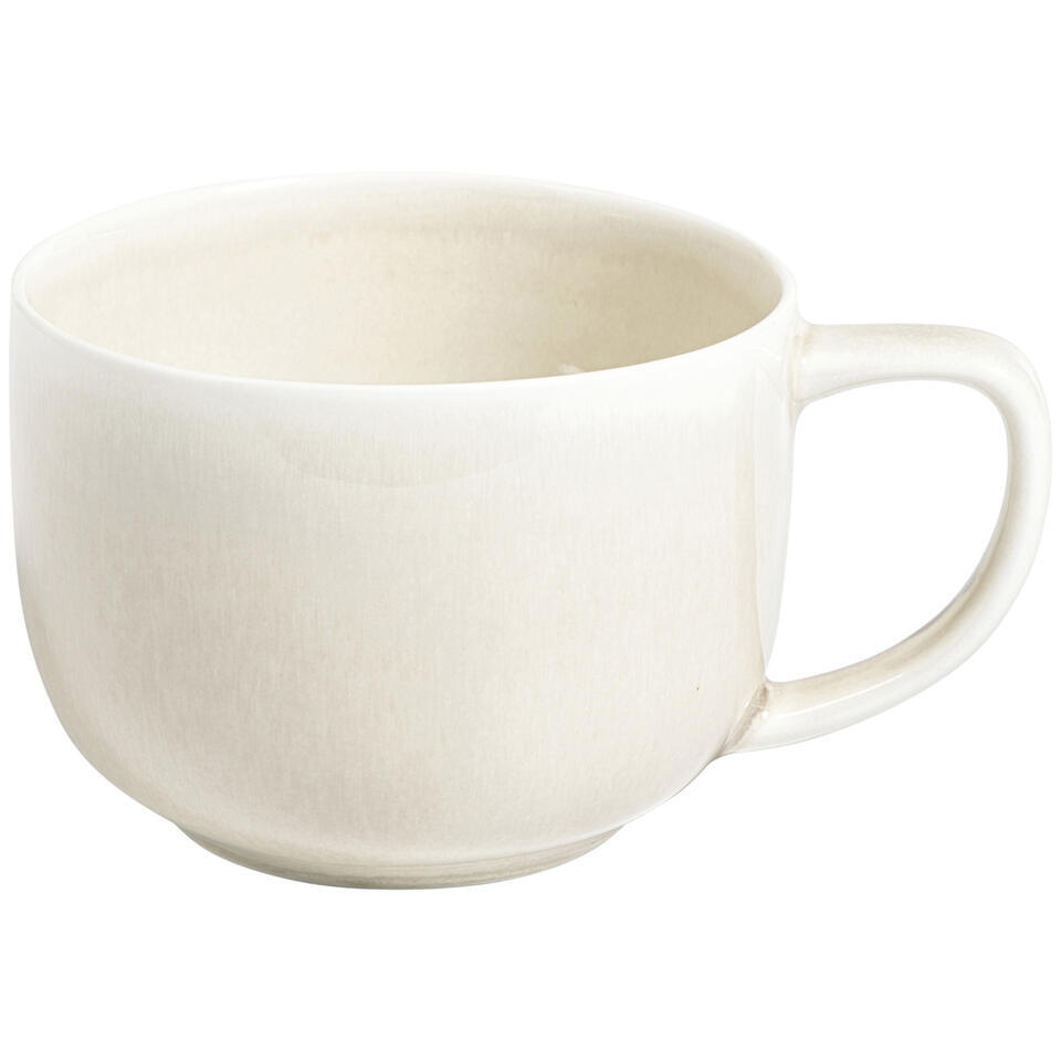 Mok Met Oor Lily Porselein Beige 420ml | Kwantum